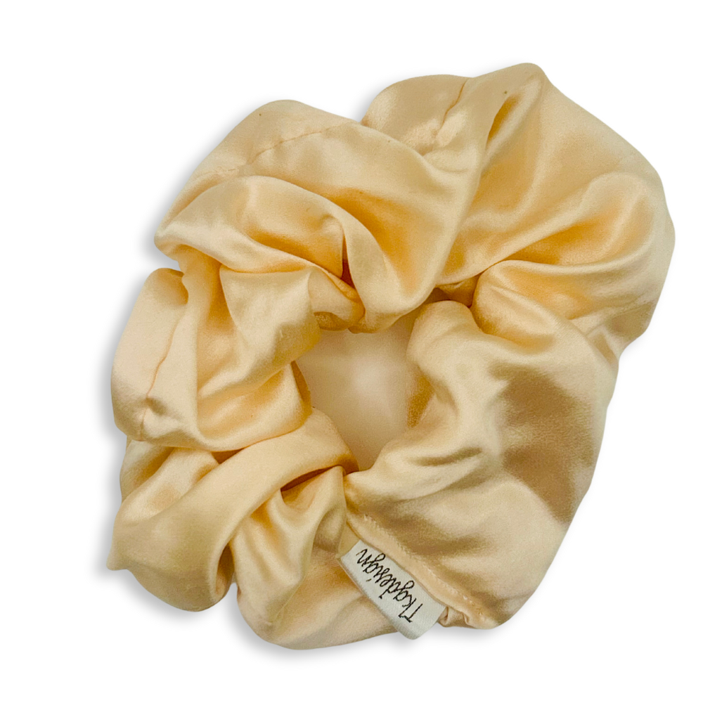 Gold Satin Scrunchie - TKG Design - Bespoke Hair Tyes | Scrunchies ...